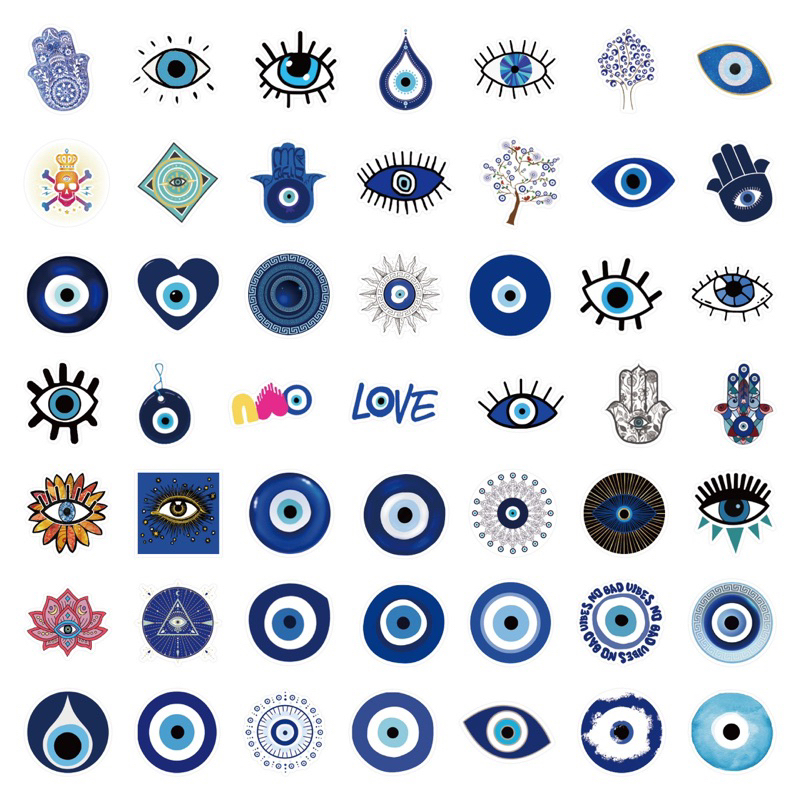 protection evil eye lucky set sticker | Shopee Philippines