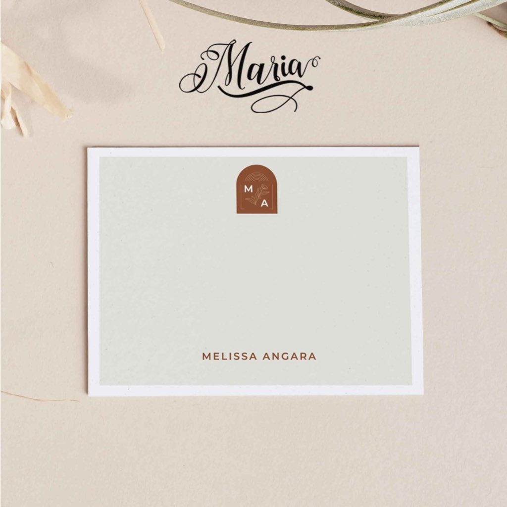 Personalized Note Cards Monogram NC017 | Shopee Philippines