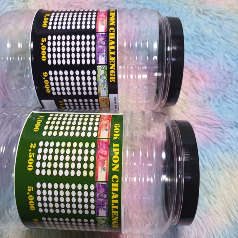 60k transparent Jar Ipon challenge 2liter clear jar | Shopee Philippines