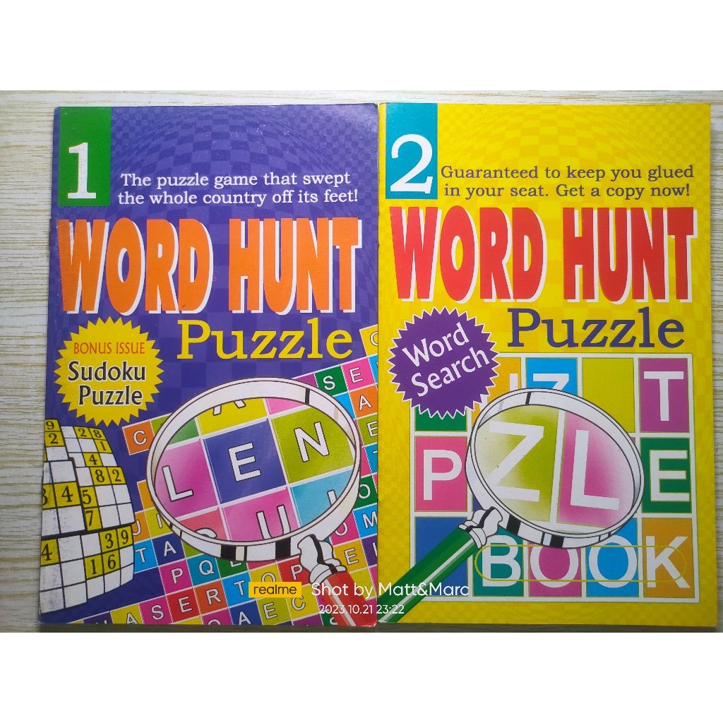 Word Hunt puzzle with sudoku puzzle in ordinary paper (32 pages ...