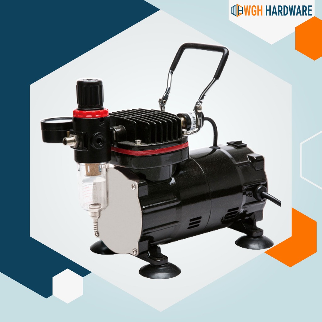 WGH Airbrush Compressor 1/5hp Compact Quiet Oil-Free Adjustable Pressure CE GS ROHS Certified ...