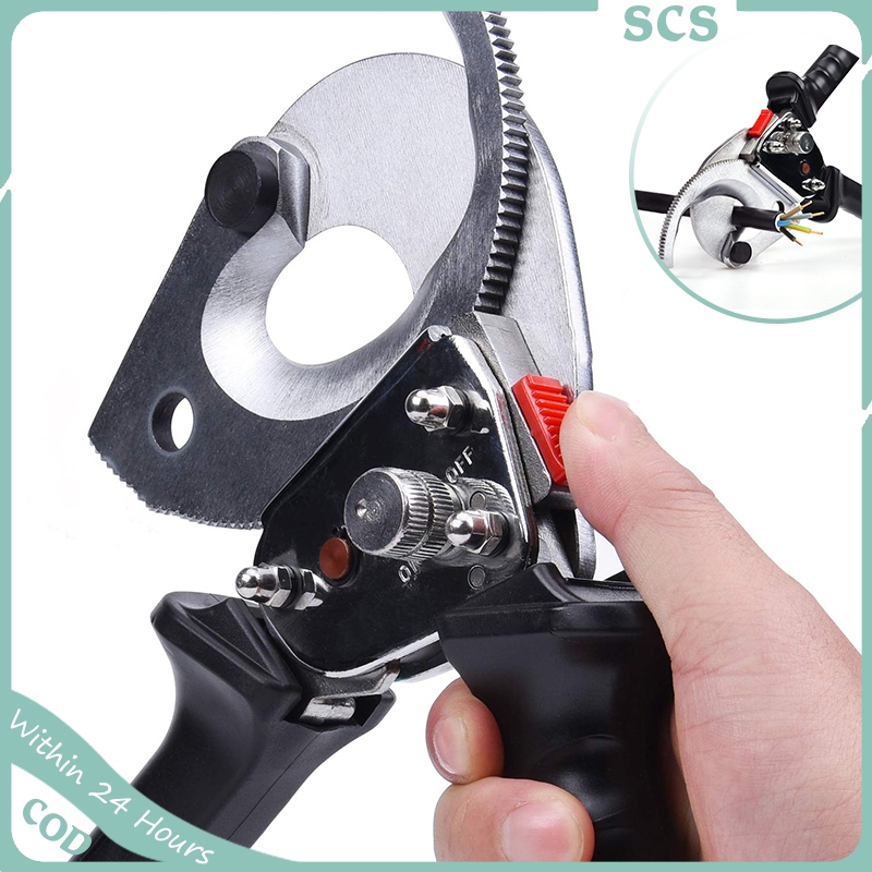 XLJ-D-500 Ratcheting Cable Cutter Multi-function Heavy Duty Aluminum ...