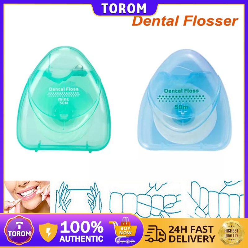 50m Dental Floss Teeth Care Cleaning Floss Kit Oral Hygiene Kit ...