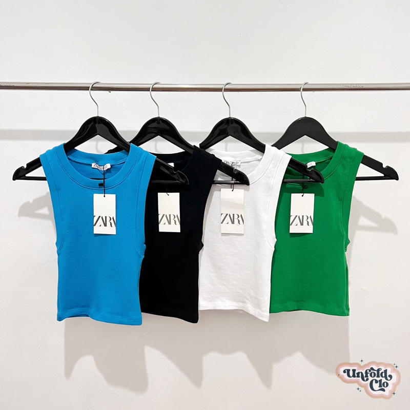 Zara Cotton Tank Top | Authentic Overruns | Shopee Philippines