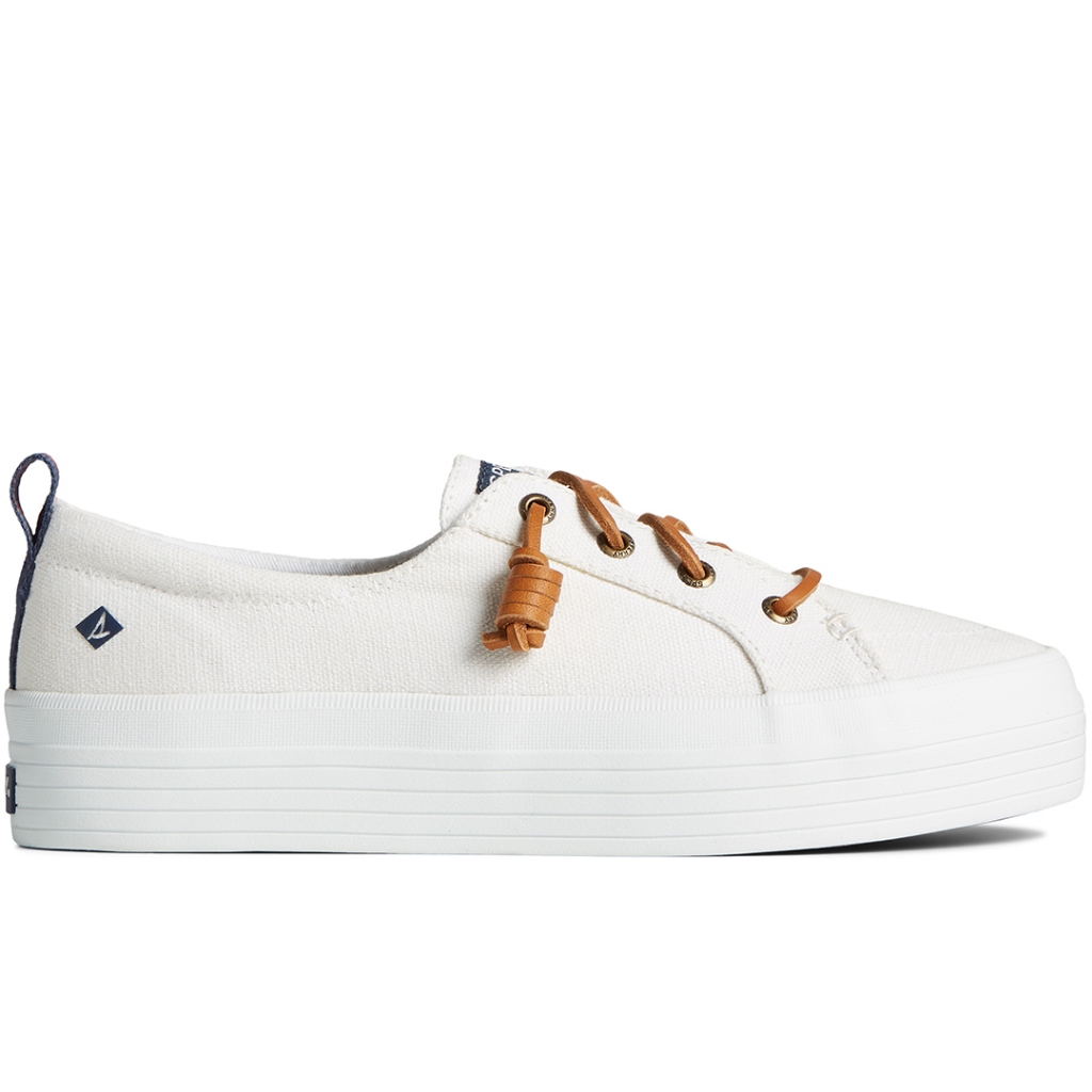 Sperry Women's Crest Vibe Platform Canvas Sneakers - White (STS84190 ...