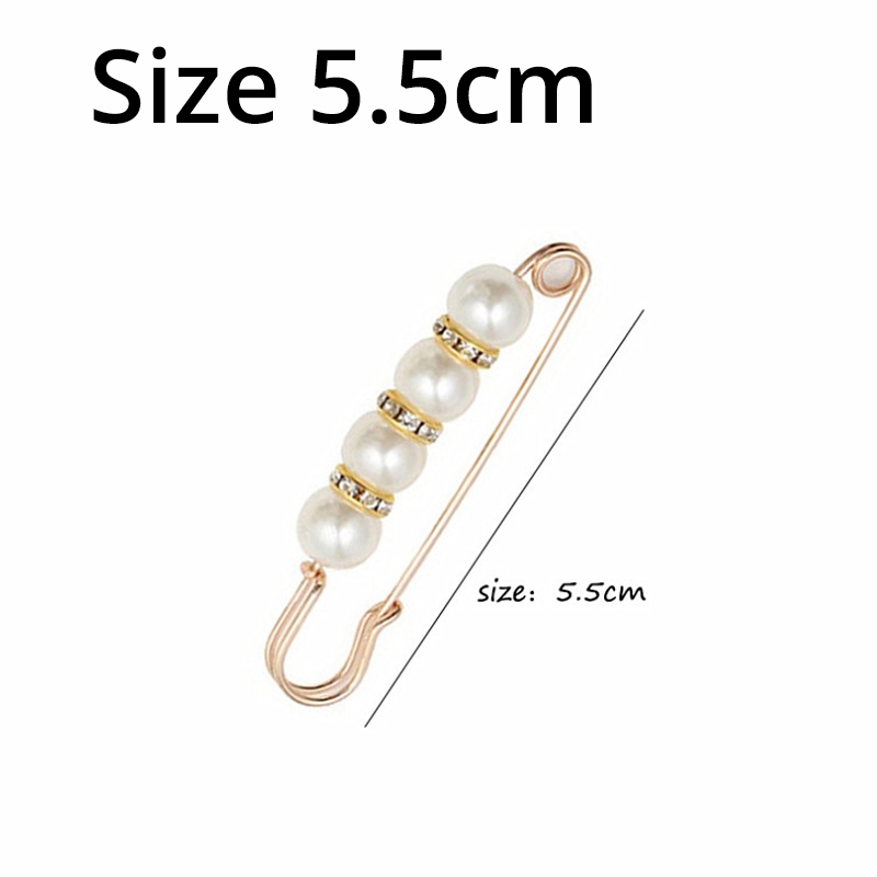 Pearl Brooch Tightening Waist Pants Pin Decorative Collar Metal Pearl ...
