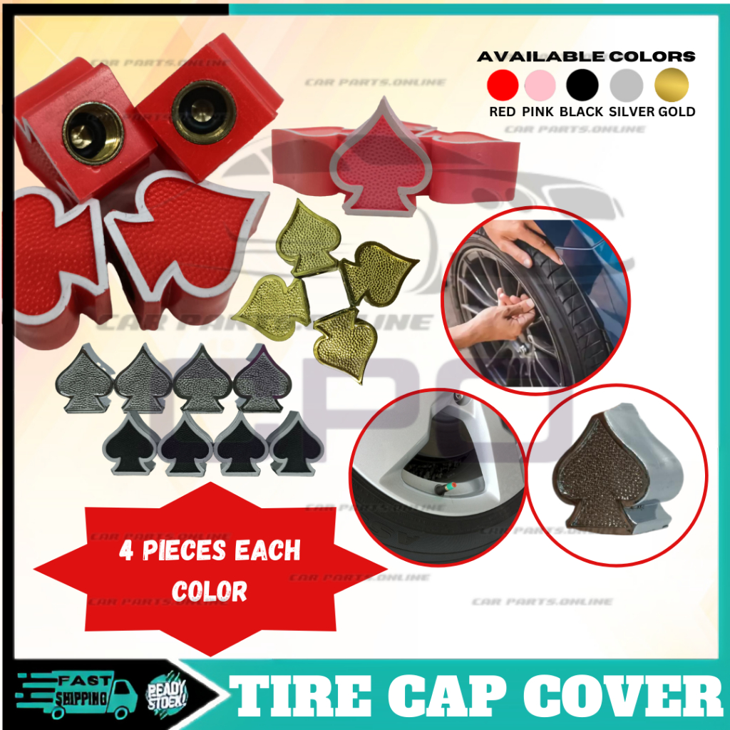 CPO 4Pcs Set Universal Bicycle Motorbike Car Tire Valve Wheel Dust Stem ...