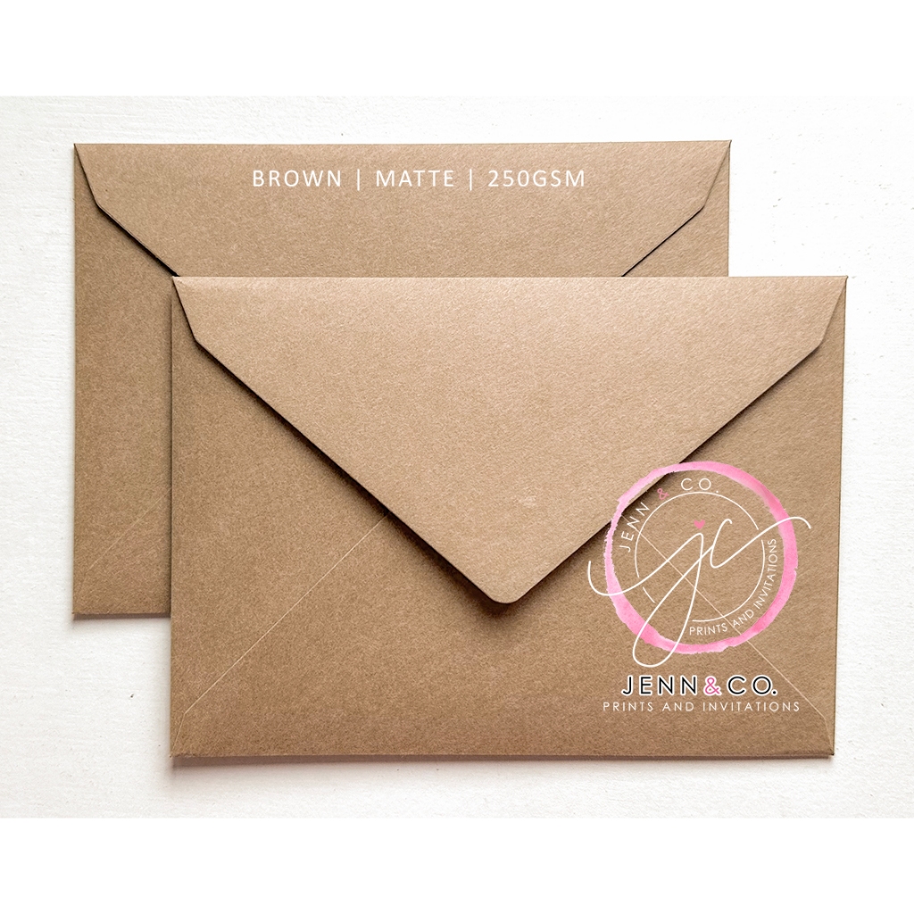 WEDDING ENVELOPE INVITATION Kraft, Gold, Yellow, Mustard, Brown, Coffee ...