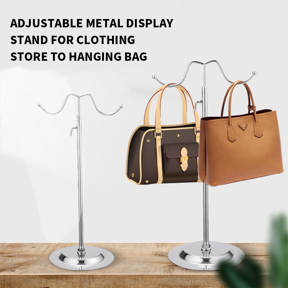Metal Bag Stand Chrome Plated Bag Stand Holder Hanging Bags Display ...