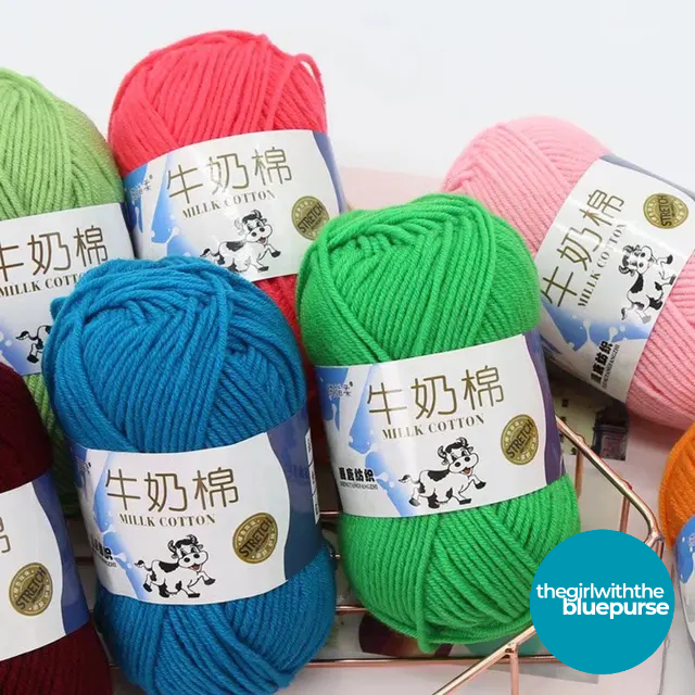 5 Plys Smooth Milk Cotton Yarn 50g Knitting Weaving Crochet Soft DIY ...