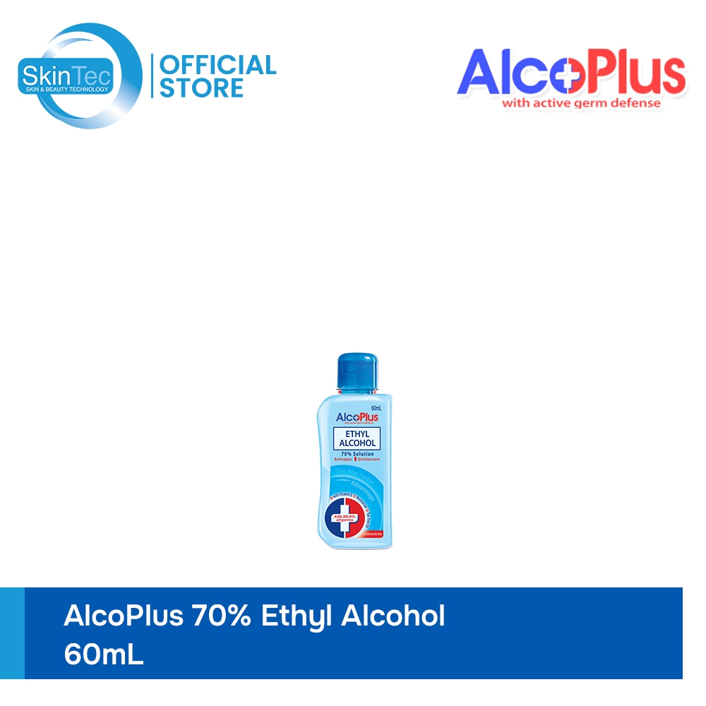 AlcoPlus Blue 70% Ethyl Aclohol Fliptop (60 ml) | Shopee Philippines