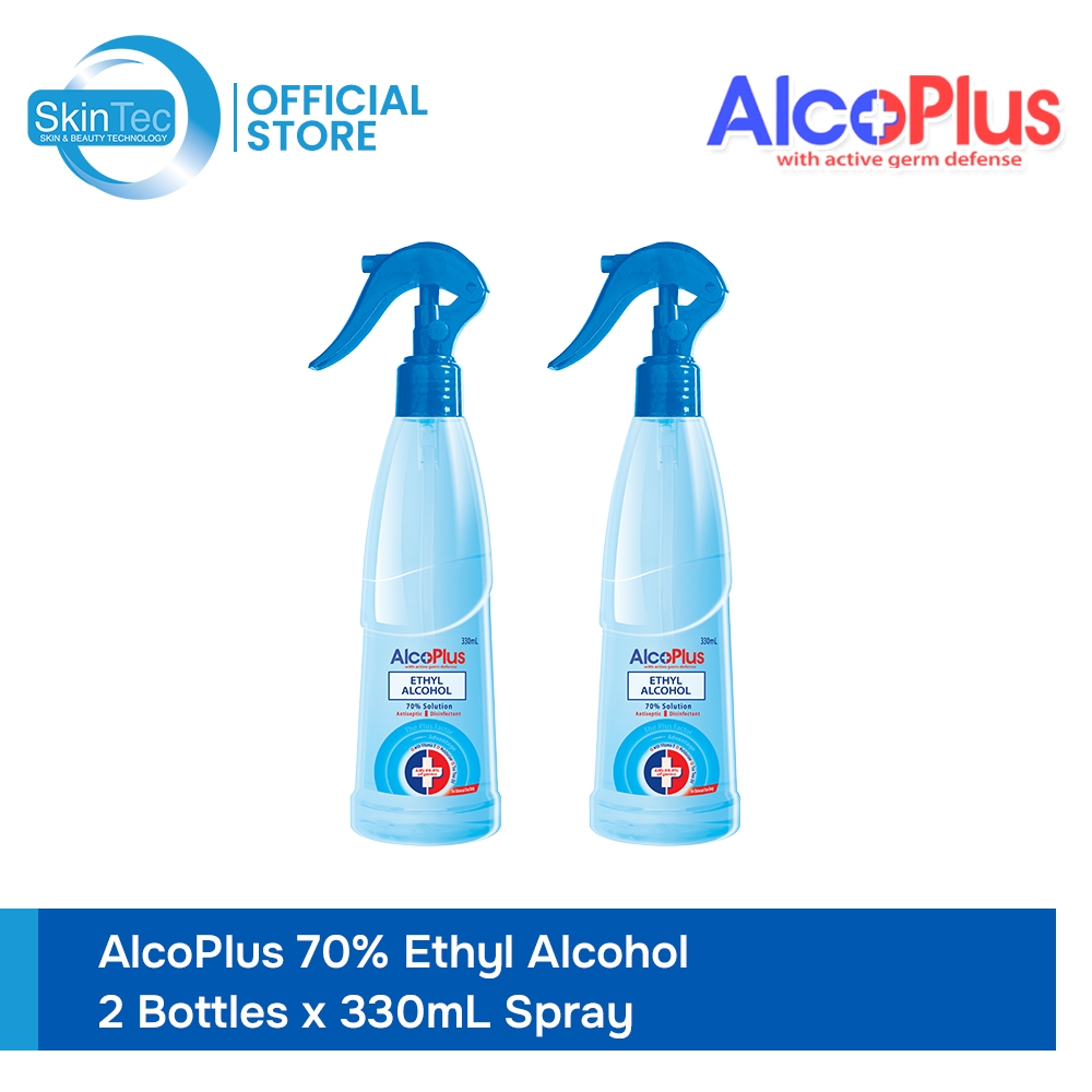 Alcoplus Blue 70% Ethyl Alcohol Spray (330ml), 2 pcs | Shopee Philippines