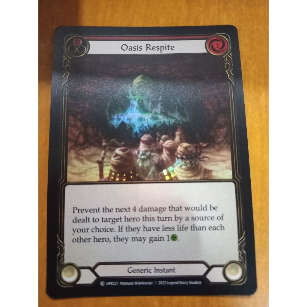 FAB Flesh and Blood TCG: Oasis Respite (Red) Uprising (UPR221) Generic ...