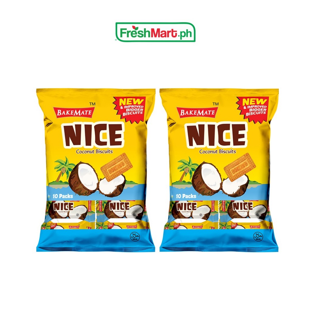 BUY 2 FOR 115 Bakemate Nice Coconut Biscuit x 10g | Shopee Philippines