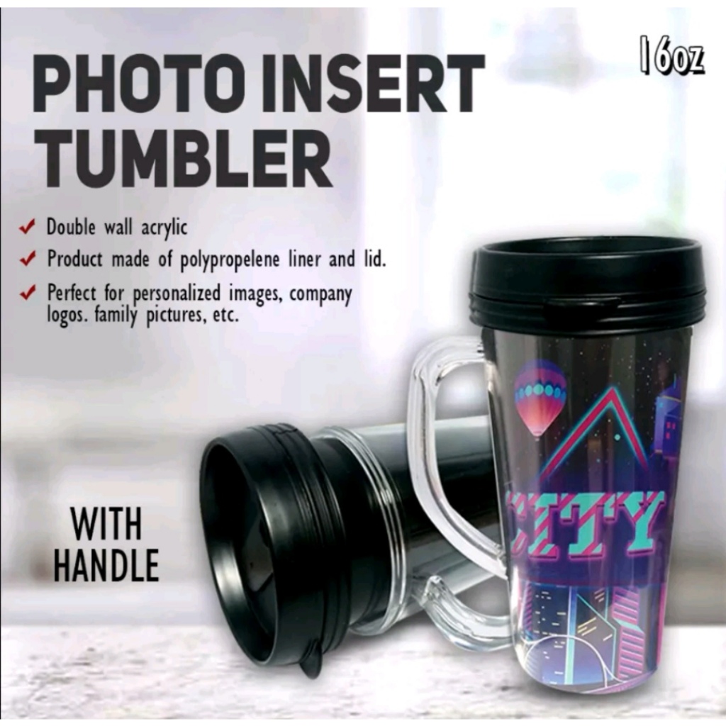 (60PCS/1BOX) Photo Insert Tumbler with Handle and Tumbler no Handle ...