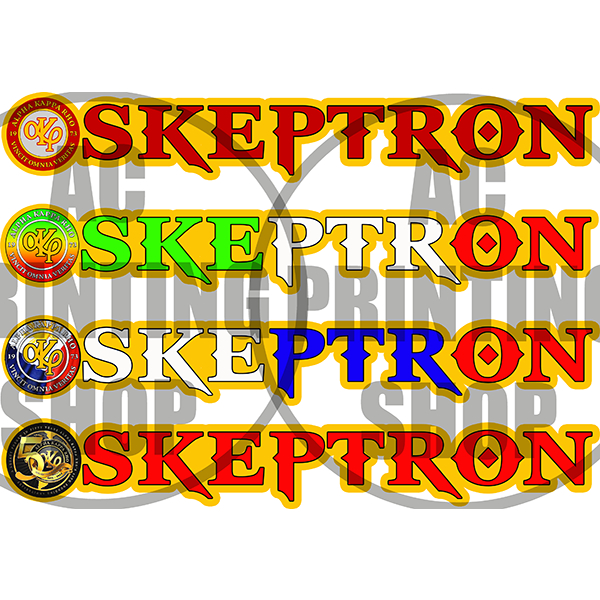 SKEPTRON LONG SIZE WATERPROOF STICKERS LAMINATED | Shopee Philippines