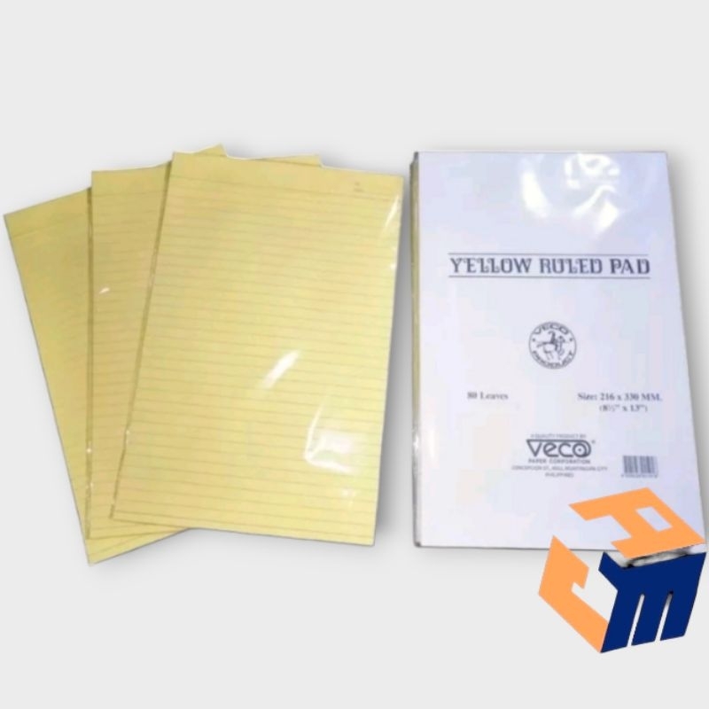 Veco Yellow Ruled Pad Paper | Shopee Philippines