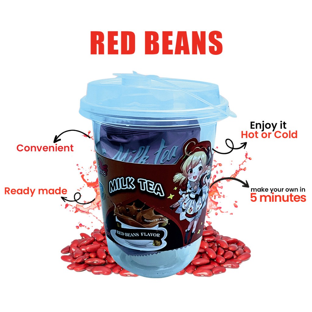 (YLM2274)DIY Milk tea Red Beans Flavor Instant Milk tea Hand-brewed ...
