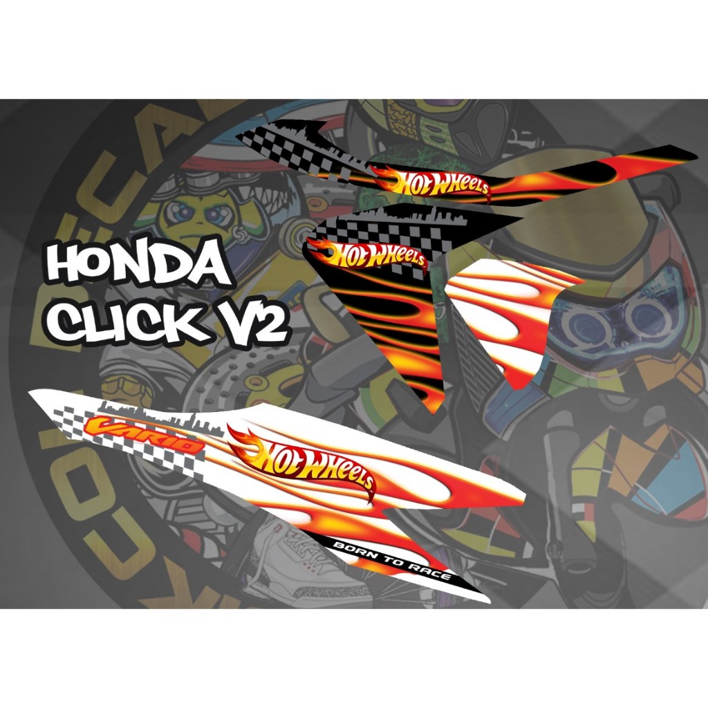 honda click v2 strip decals 11 bikcol decals | Shopee Philippines
