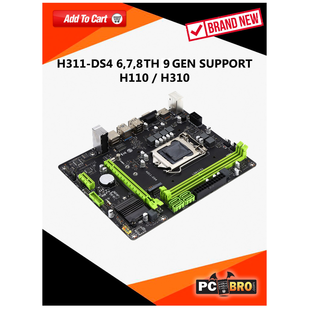 Lga 1151 Ramsta h311 Soket h110 / h310 support 6 7 8th 9th Gen ...
