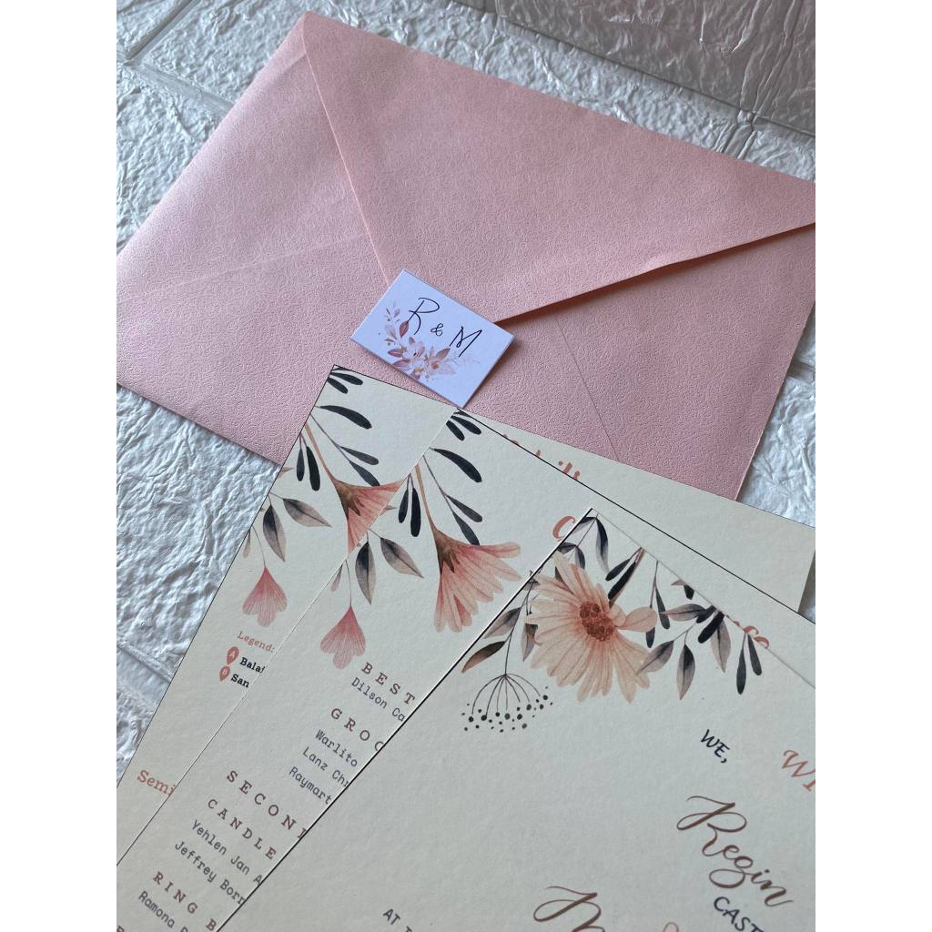 Customized Wedding Invitation Cards (Free Template) | Shopee Philippines