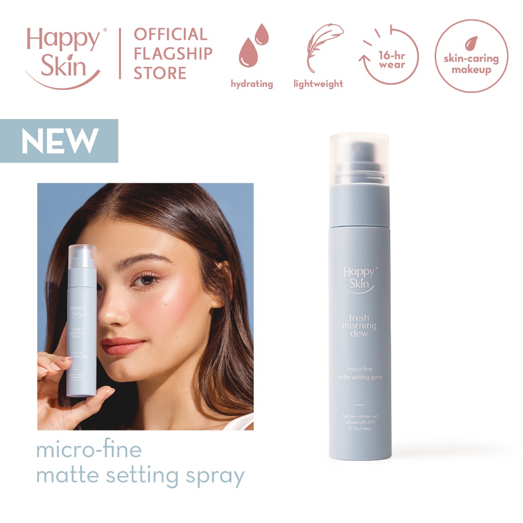 Happy Skin Fresh Morning Dew Micro-fine Matte Setting Spray | Shopee ...
