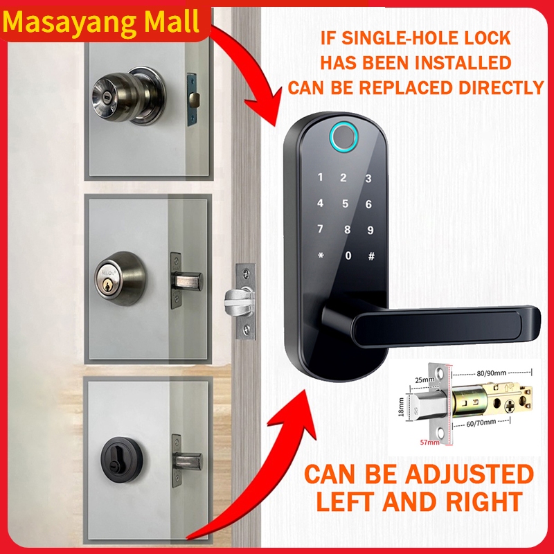 WiFi Smart Lock Tuya Biometric Fingerprint Keyless Entry Door Locks ...