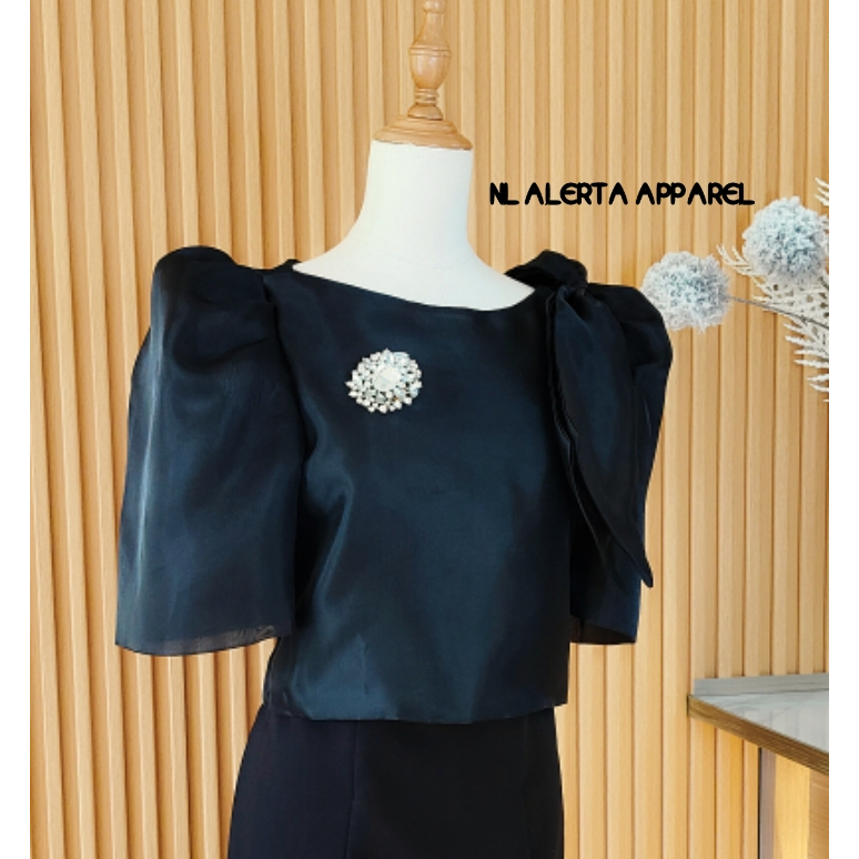 MODERN FILIPINIANA PIA CROP TOP BARONG AND INNER DRESS FOR WOMEN ...