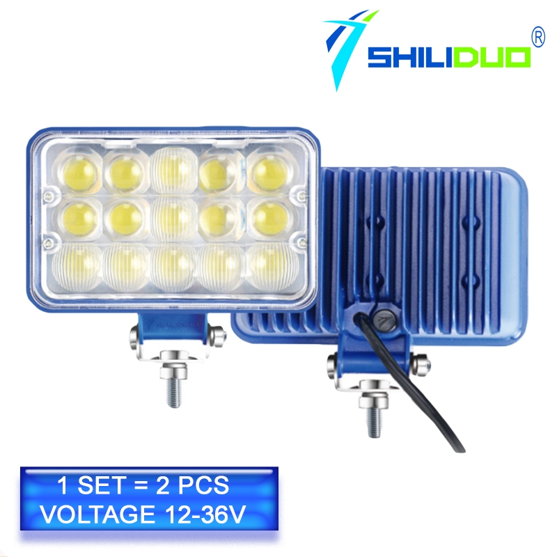 SHILIDUO SD-3530 LED Spot Light 5" 15 LENS Rectangle 12V-36V 1Set (2 ...