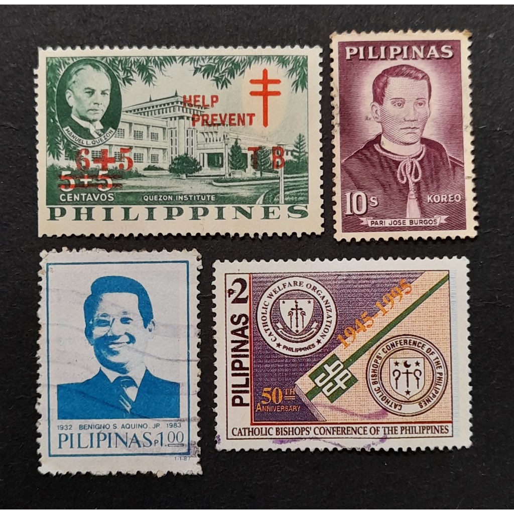 Philippine Stamp set (Mint): 1960 Anti-TB, Fr. Jose Burgos, Benigno ...