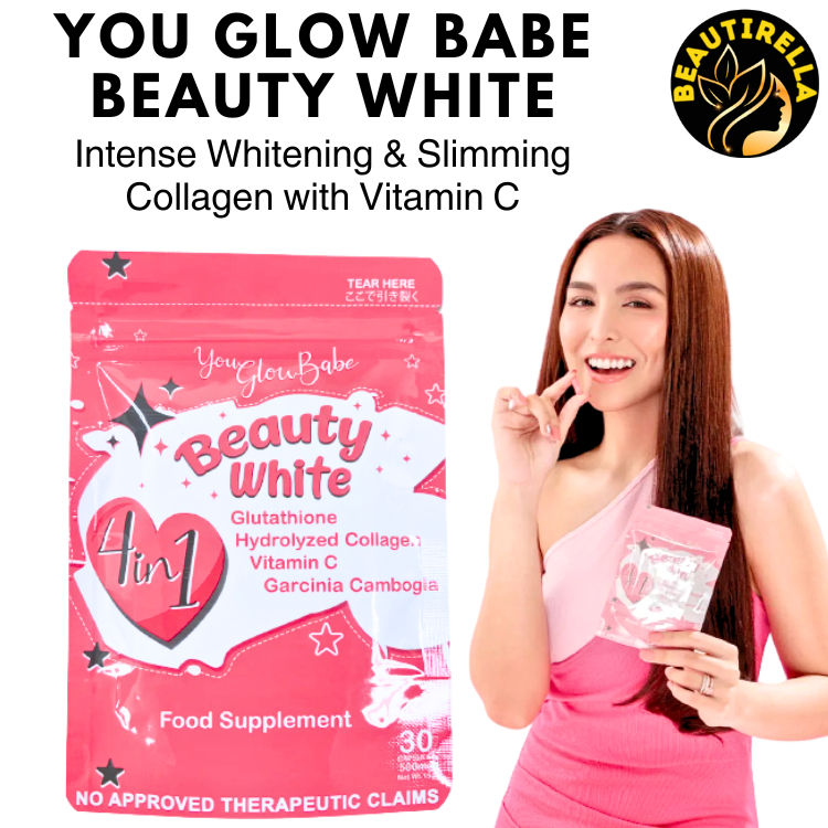 You Glow Babe Beauty White 4 in 1 Capsule Slimming Whitening Glutathione Collagen Vitamin C ...