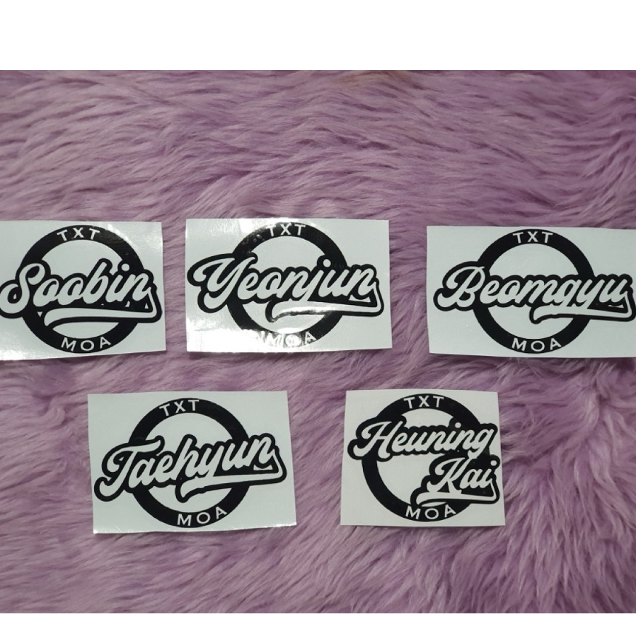 TXT TOMORROW BY TOGETHER MEMBER NAME RETRO DECAL STICKERS | Shopee ...