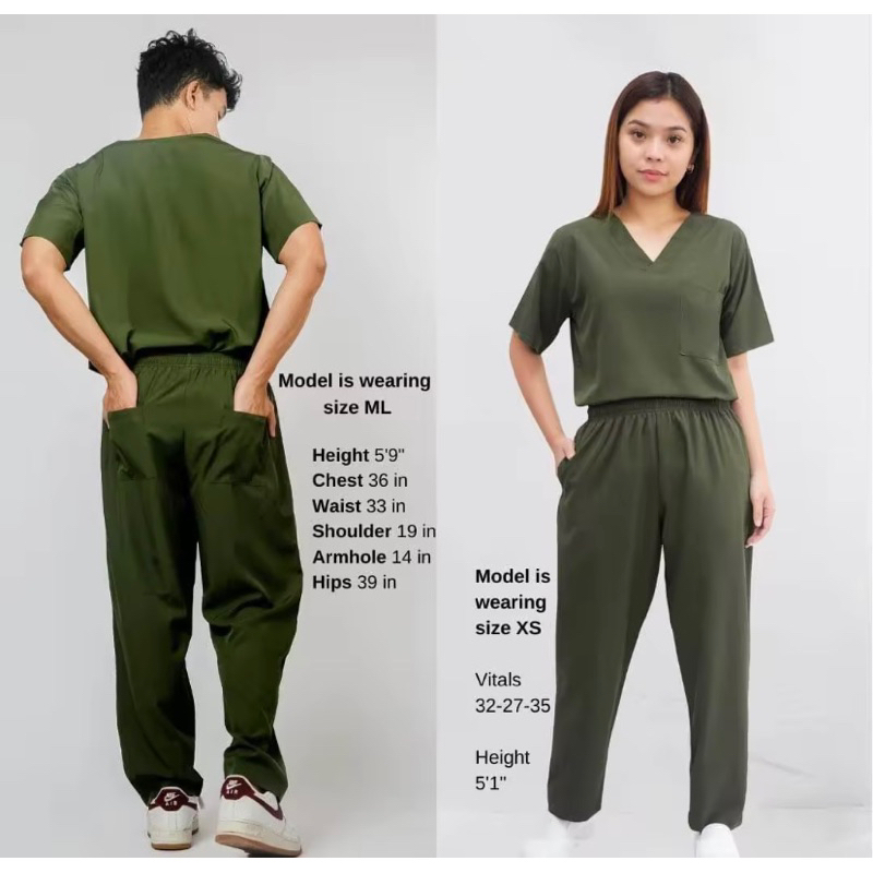 HTP Basics - 5 Pocket Unifit Scrub Suit (Unisex) | Shopee Philippines