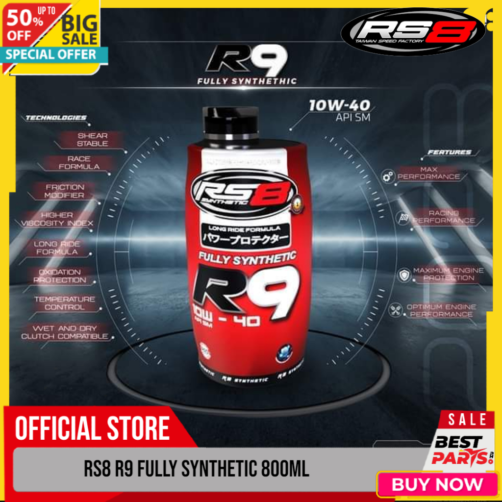 RS8 SCOOTER 4T Engine Oil 10W-40 API SM Synthetic Performance High ...