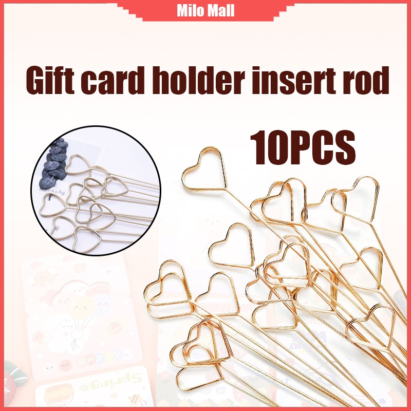 10pcs/pack Flower Bouquet Metal Card Holder Metal Postcard Clips Flower ...