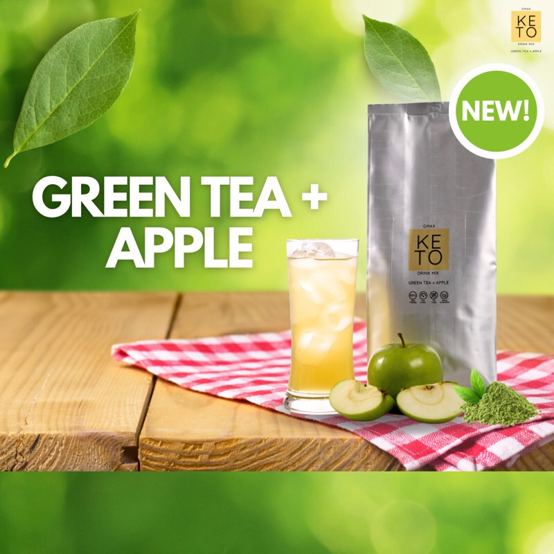 SALE GMAXKETO GMAX KETO GREEN TEA + APPLE MAKES 24 SERVINGS ZERO SUGAR ...