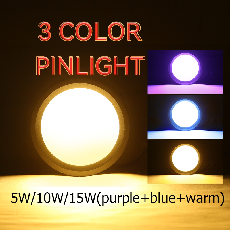 Tri-Color Surface Mounted Down Light 5W/10W/15W Led Pin Light Ceiling ...
