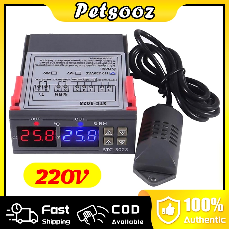 STC-3028 Digital Temperature controller 220V Thermostat humidity control for egg incubator ...