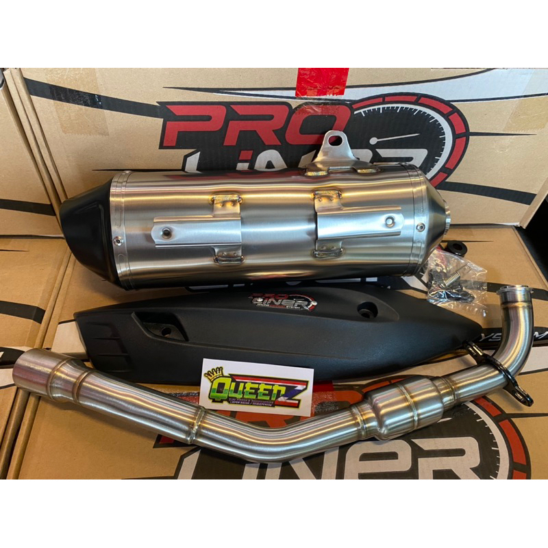 PROLINER Exhaust Pipe PL MAX-4 Stainless For Nmax/Aerox v2 PLug N PLay ...
