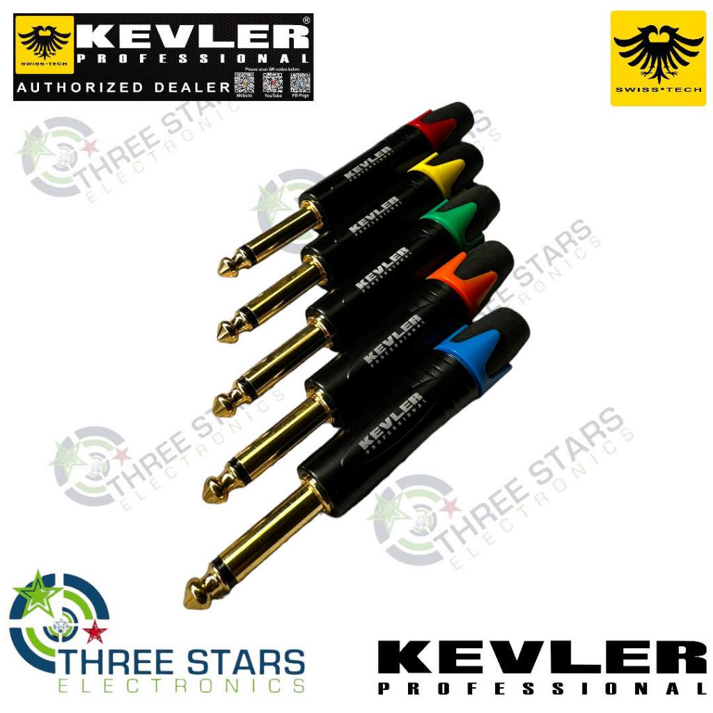 2pcs. Kevler Premium Male PL 6.35mm Mono Plug PL55 Jack Connectors PL ...
