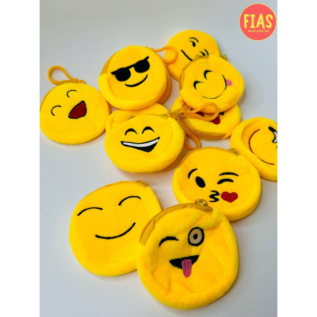 12 Pieces Yellow Smiley Coin Purse Wallet or Kids PB39 | Shopee Philippines