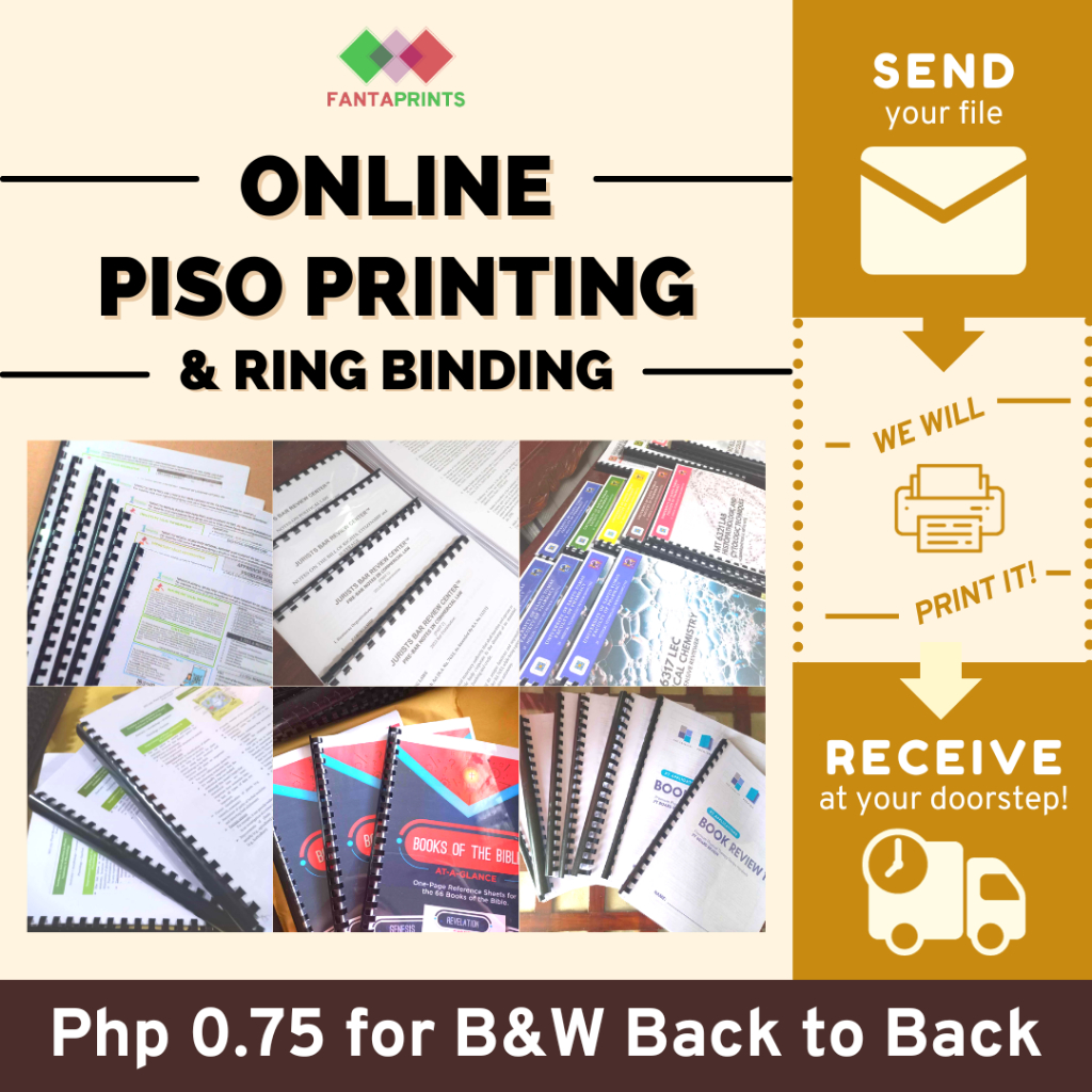 PISO PRINT and RING BIND for Documents, Modules, Thesis, Reviewers ...