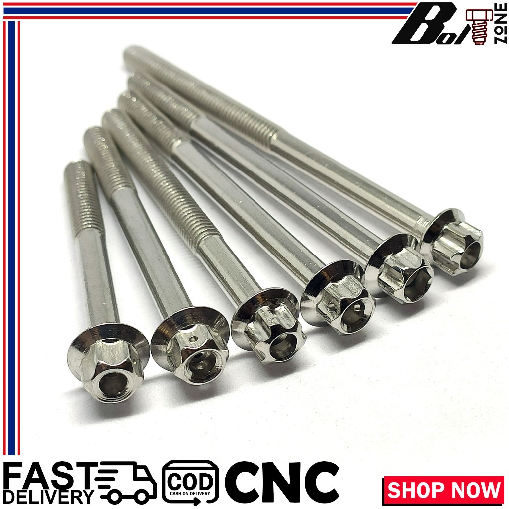 MP RACING CRANKCASE CNC BOLTS 6X55 6X65 6X70 6X75 6X80 6X90 MM ...