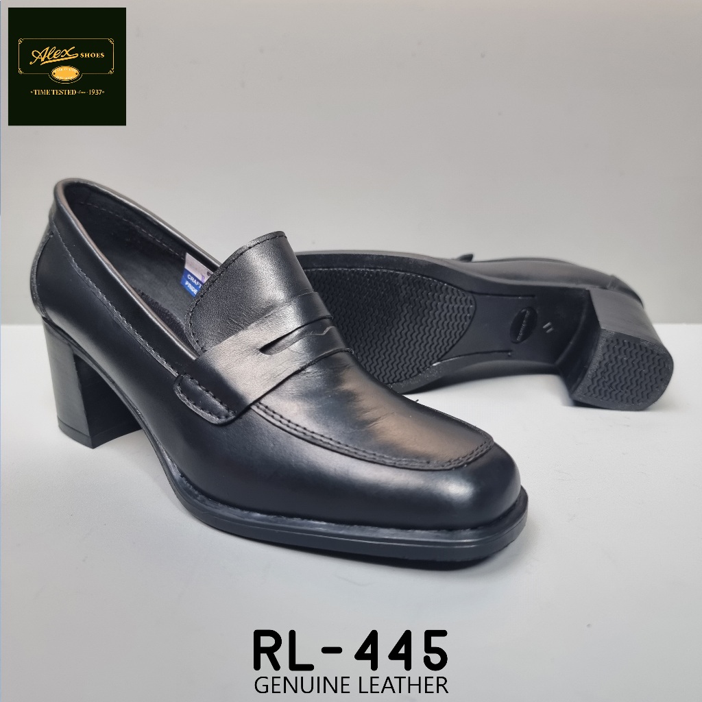 ALEX SHOES WOMEN'S 2.75 INCH HEEL HEIGHT BLACK GENUINE LEATHER FOR ...