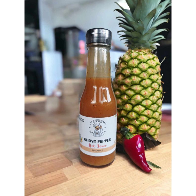 Ghost Pepper Hot Sauce (Pineapple Flavor) by AA's Food Product 150ml ...