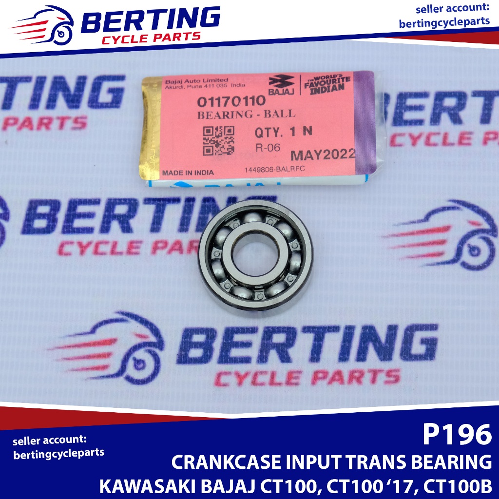 BEARING OUTPUT TRANSMISSION CRANKCASE Kawasaki Bajaj CT100 CT100B CT100 ...