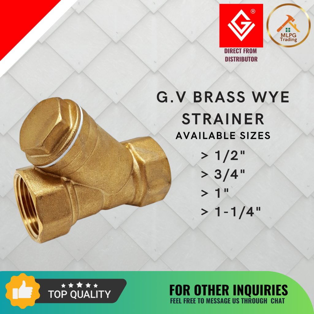 Great Volume Brass WYE Strainer ( 1/2", 3/4", 1", 1-1/4" ) | Shopee ...