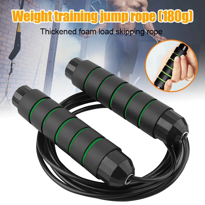 Jump Rope Tangle Free Rapid Speed Jumping Rope Foam Handle Adjustable ...