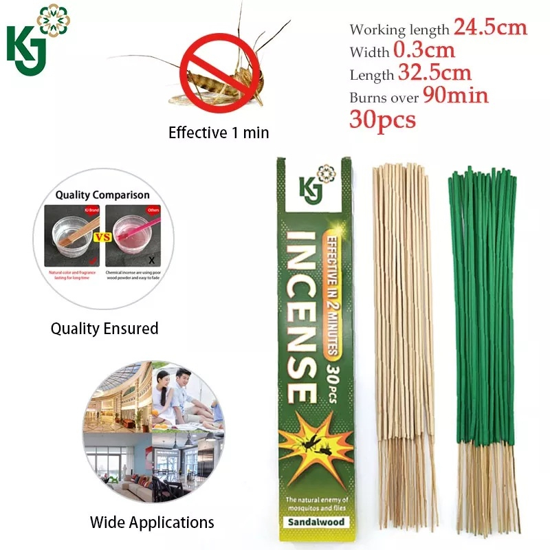 KJ Incense 30 pcs in 1 box; KJ Mosquito Incense Stick; Affordable and ...