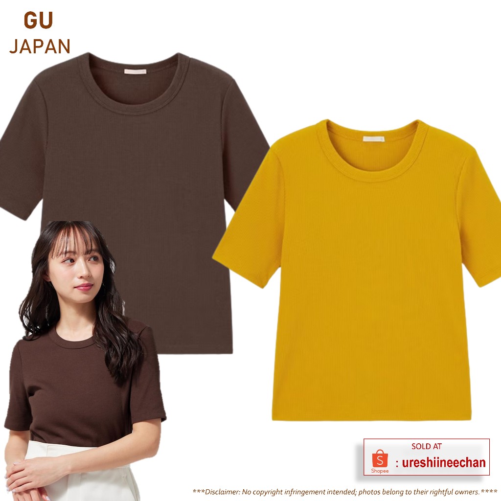 GU Japan Rib T (short sleeve) | Shopee Philippines